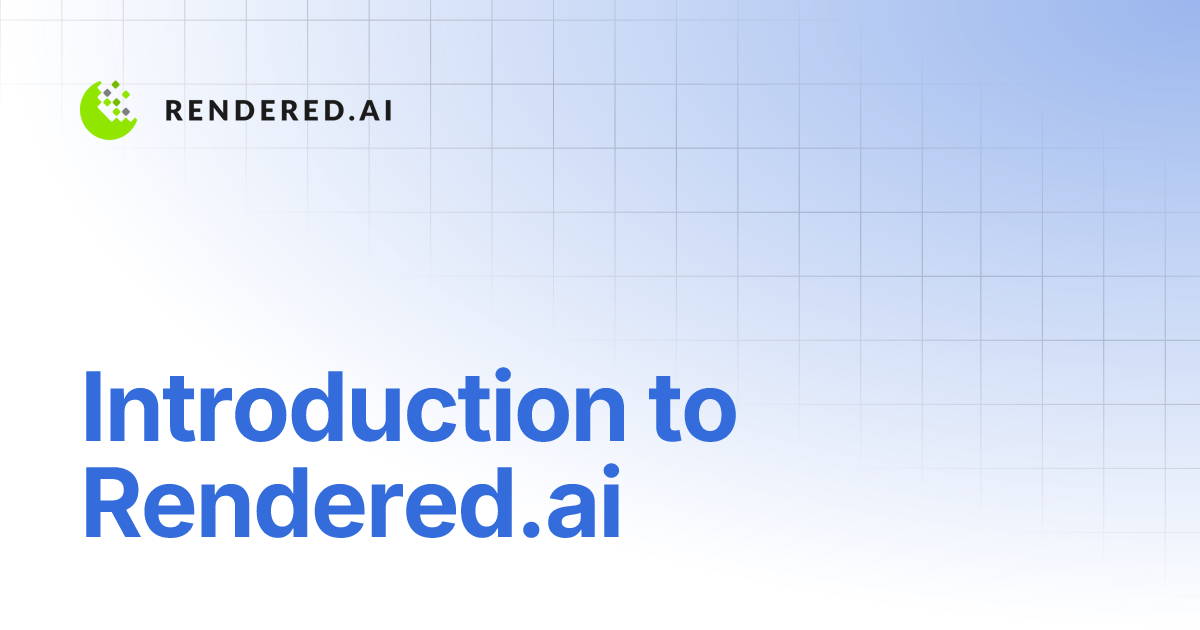 Introduction to Rendered.ai | Rendered.ai Support
